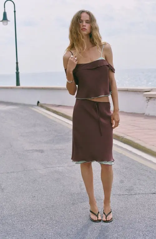 Mango Fluid Midi Skirt