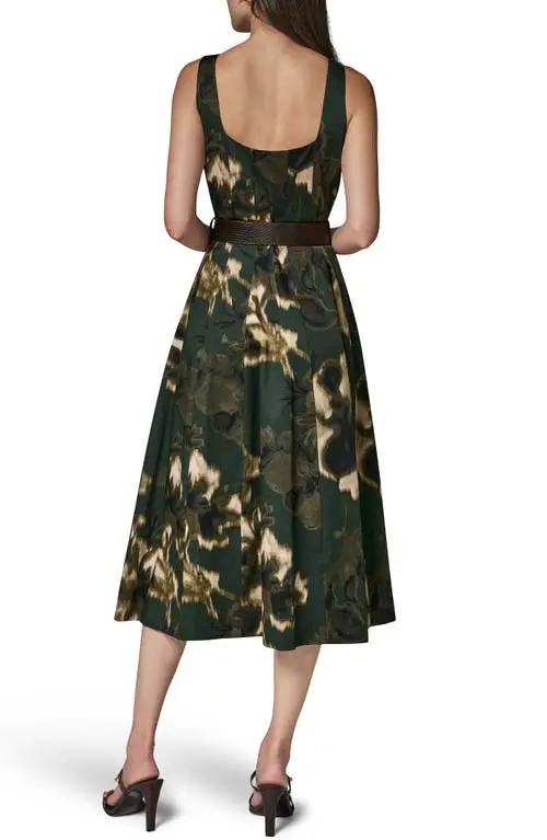 Donna Karan New York Sleeveless Fit & Flare Midi Dress