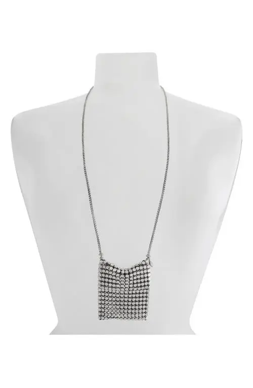 ALLSAINTS Chainmail Bag Long Pendant Necklace