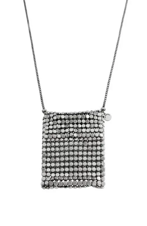 ALLSAINTS Chainmail Bag Long Pendant Necklace