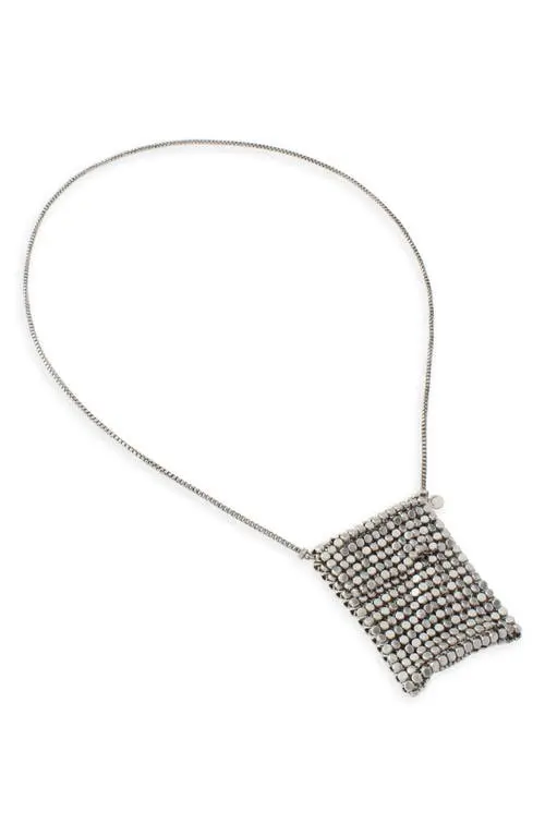 ALLSAINTS Chainmail Bag Long Pendant Necklace