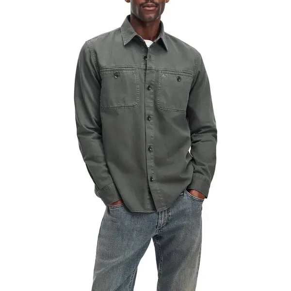 Rag & Bone Overdyed Denim Button-up Work Shirt