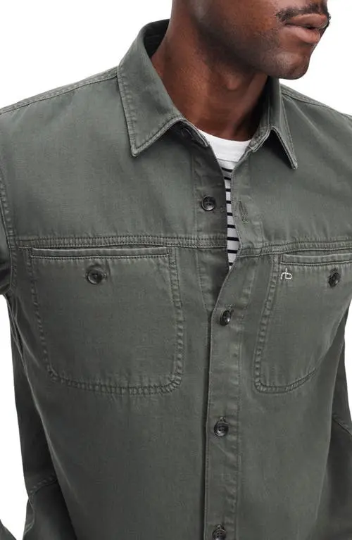 Rag & Bone Overdyed Denim Button-up Work Shirt