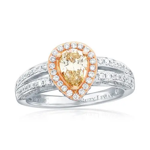 SOUZANA BY SUZY LEVIAN 18k White And Rose Gold 0.60ct Gia-certified Diamond And 0.64cttw Diamond Ring - Yellow