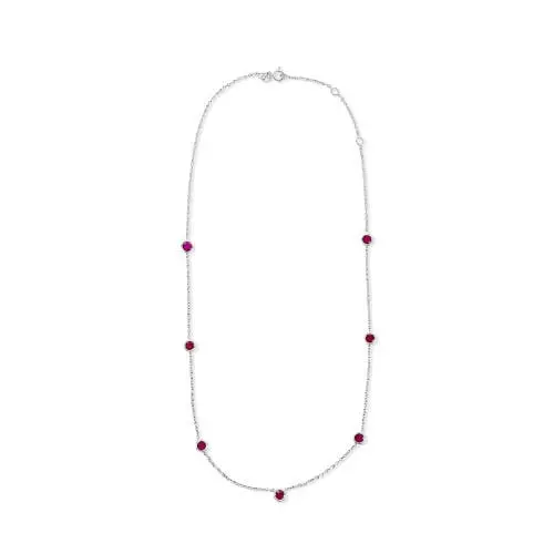 SOUZANA BY SUZY LEVIAN 14k Gold 2.56cttw Round-cut Ruby Necklace - Red