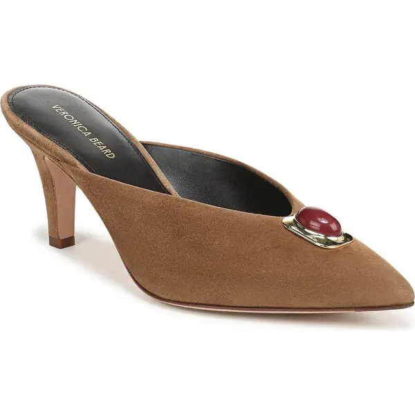 Veronica Beard Rochelle Pointed Toe Mule - Chestnut