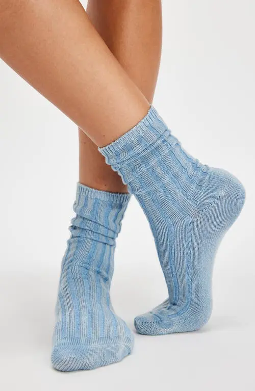 Free People Overdyed Trouser Socks - Indigo