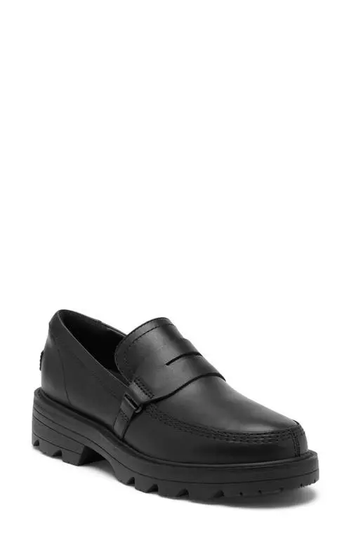 Sorel Revel Ave Leather Loafer - Black/black