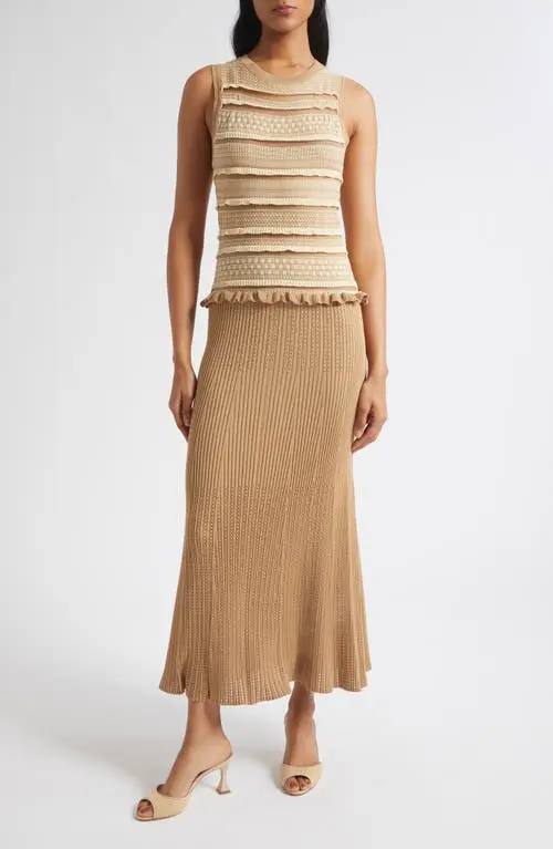 Ramy Brook Annie Ruffle Sleeveless Midi Dress