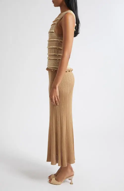 Ramy Brook Annie Ruffle Sleeveless Midi Dress
