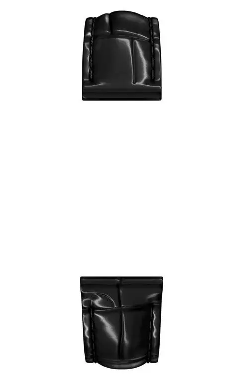 Michele Croc-embossed Leather Watchband - Black