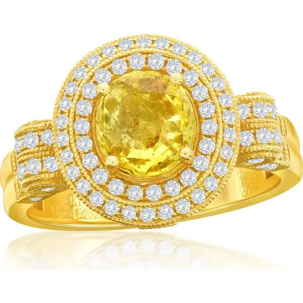SOUZANA BY SUZY LEVIAN 14k Gold 1.63ct Sapphire And 0.92cttw Diamond Engagement Ring - Yellow