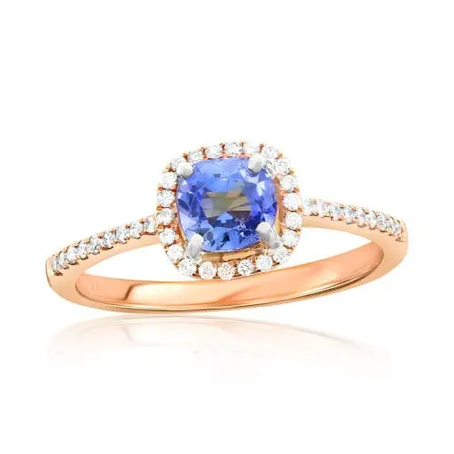 SOUZANA BY SUZY LEVIAN 14k Rose Gold Tanzanite And Diamond Ring - Blue