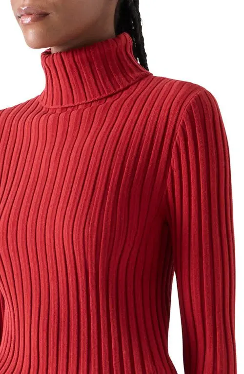 Akris Merino Wool Reverse Rib Turtleneck Sweater