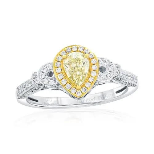 SOUZANA BY SUZY LEVIAN 14k White & Gold 0.50ct Diamond & 0.46cttw Diamond Ring - Yellow