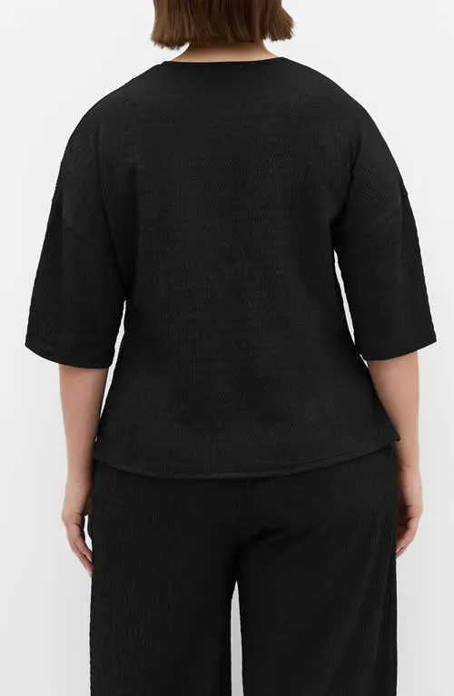 City Chic Brianna Texture Side Tie Top