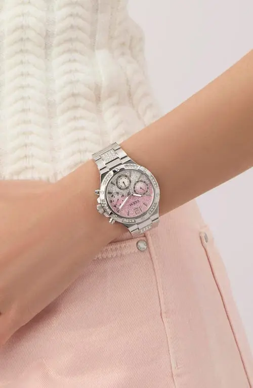 Guess Silvertone Multifunction Bracelet Watch