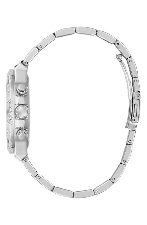 Guess Silvertone Multifunction Bracelet Watch