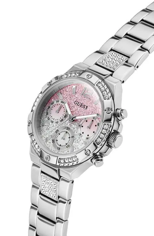 Guess Silvertone Multifunction Bracelet Watch