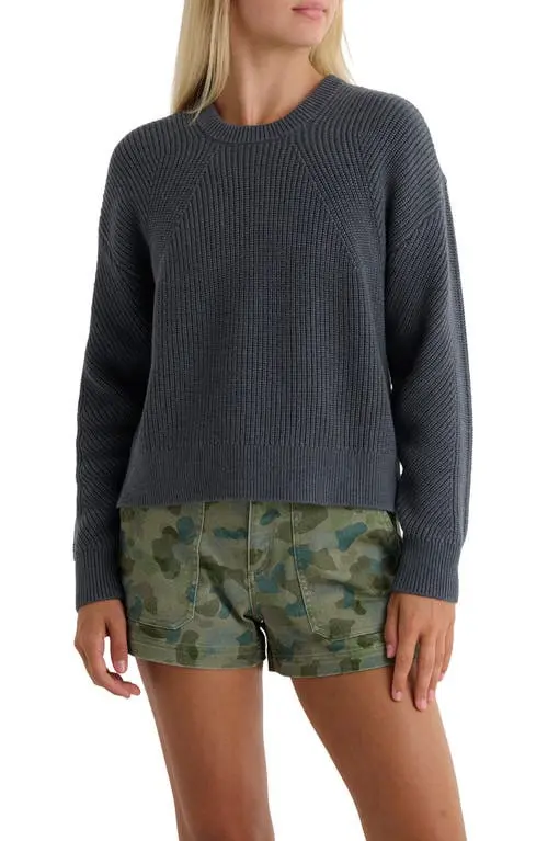 FREE FLY Coastloom Crew Sweater - Storm Cloud