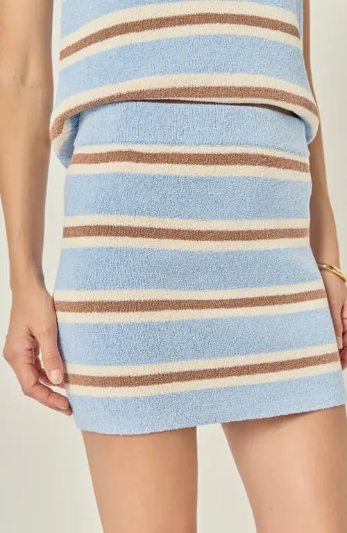 English Factory Striped Bouclé Knit Mini Skirt
