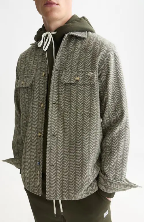 Scotch & Soda Herringbone Jacquard Relaxed Fit Shirt