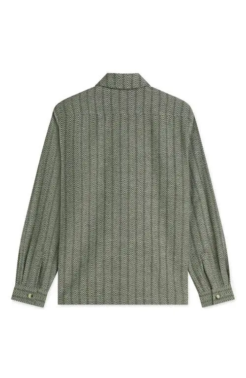 Scotch & Soda Herringbone Jacquard Relaxed Fit Shirt