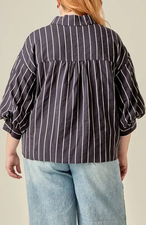 English Factory Striped Balloon Sleeve Shirt