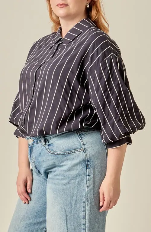 English Factory Striped Balloon Sleeve Shirt
