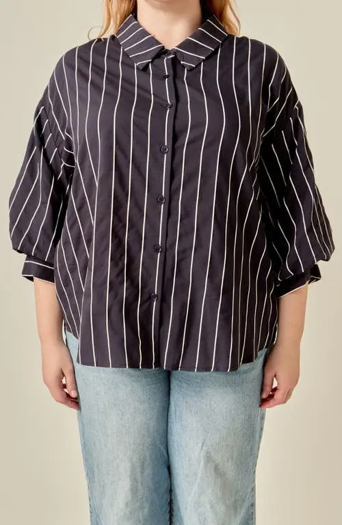 English Factory Striped Balloon Sleeve Shirt