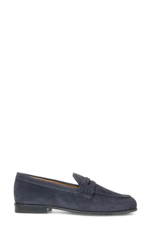 Aquatalia Ellis Penny Loafer - Navy Suede