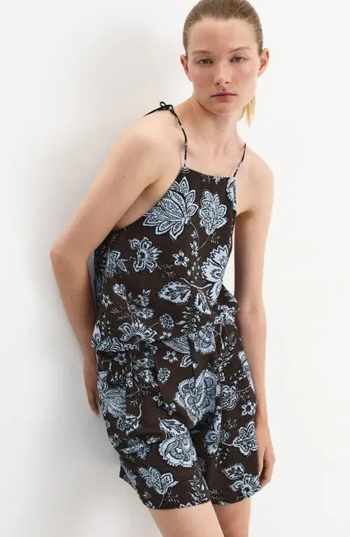 Mango Pleated Floral Shorts