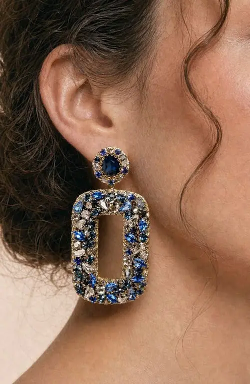 Deepa Gurnani Libi Rectangle Drop Earrings