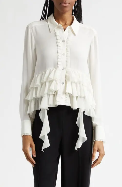 Cinq À Sept Nori Ruffle Shirt