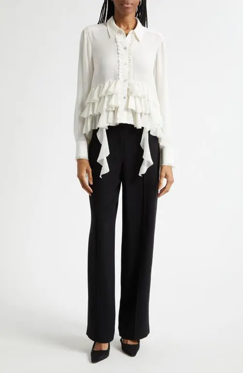 Cinq À Sept Nori Ruffle Shirt