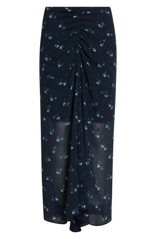 Veronica Beard Limani Ruched Midi Skirt