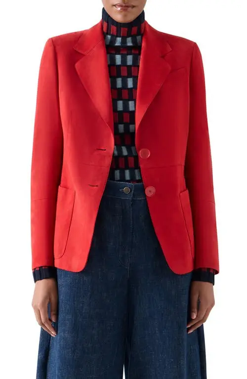 Akris Tailored Suede Blazer