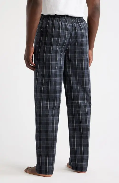 Majestic International Stormy Plaid Woven Cotton Lounge Pants - Charcoal