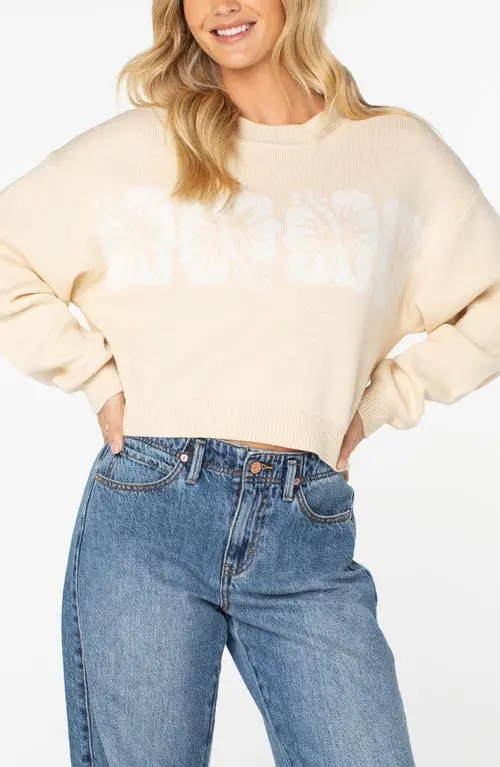 Roxy Hibiscus Harmony Sweater - Parchment