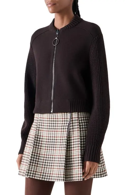 Akris Milano Knit Bomber Cardigan