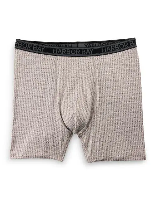 HARBOR BAY BY DXL Big & Tall Cooling Performance 5 Inch Boxer Briefs V5 - Dotted Grey