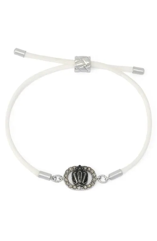 Kurt Geiger Chelsea Eagle Adjustable Cord Bracelet - White