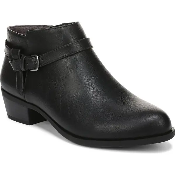 LIFESTRIDE Ada Faux Leather Ankle Bootie - Black