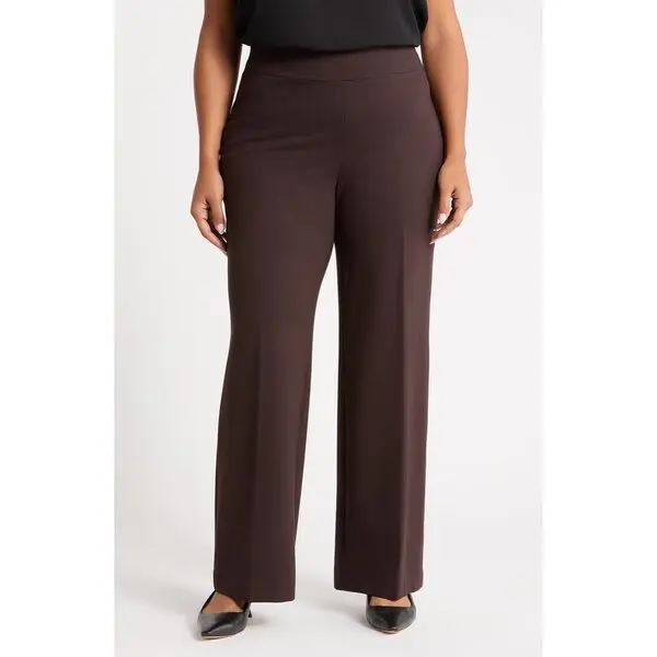 Anne Klein High Waist Wide Leg Pull-on Pants