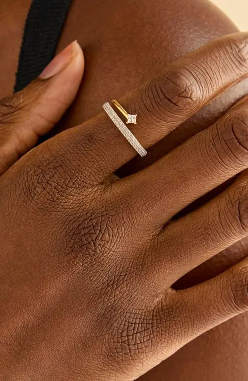 ASTRID & MIYU Pavé Cubic Zirconia Illusion Ring