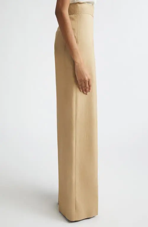 Carolina Herrera Diane Backstrap High Waist Wide Leg Pants