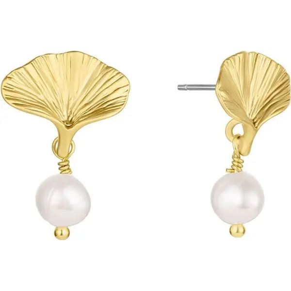 SET & STONES Ellis Pearl Earrings - Gold