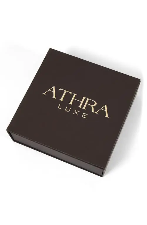 ATHRA LUXE Turquoise Bezel Huggie Hoop Earrings