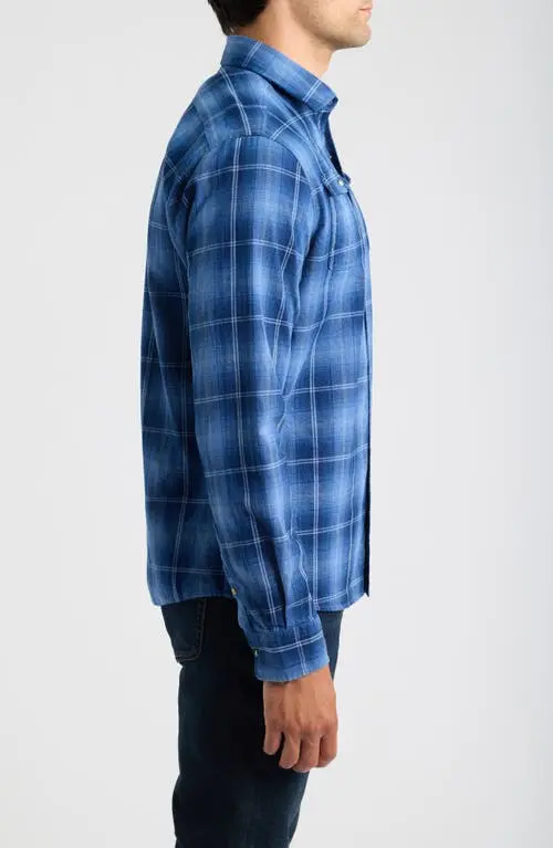 Johnnie-o Snap Indigo Plaid Cotton Shirt