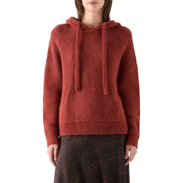 Akris Fluffy Alpaca Blend Sweater Hoodie